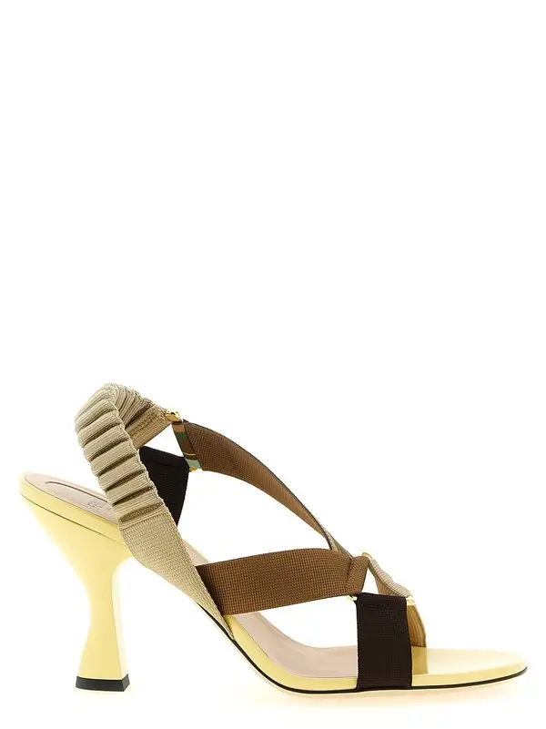 Fendi Colibrì Sandals With Cable Ties - Yellow