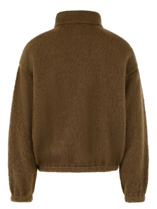 JIL SANDER Wool Fleece Sweatshirt - Brown