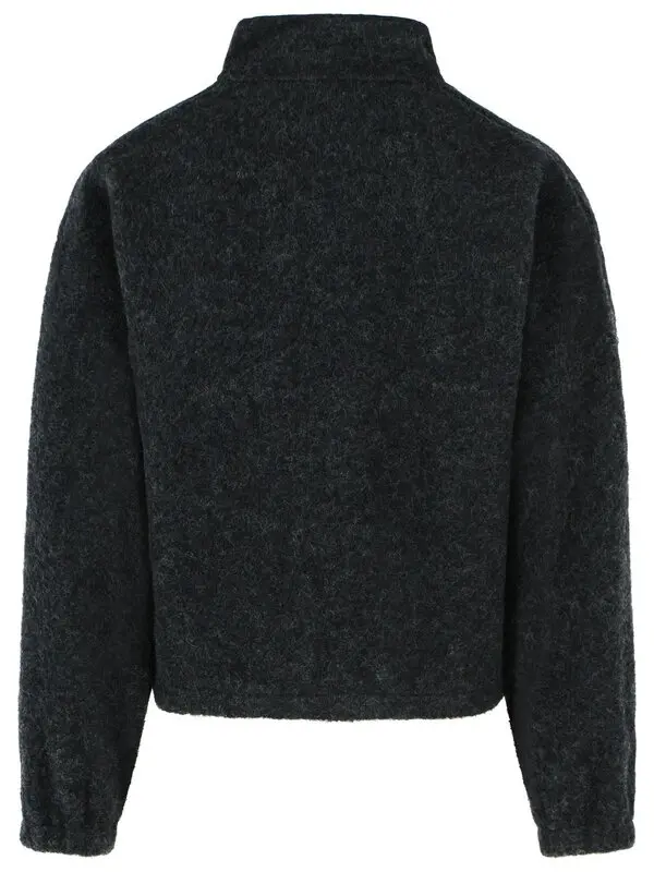 JIL SANDER Lava Stone Wool Fleece Sweatshirt - Gray