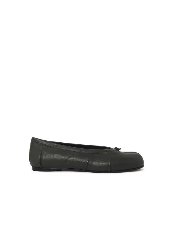 MAISON MARGIELA Tabi' Leather Ballet Flats - Green