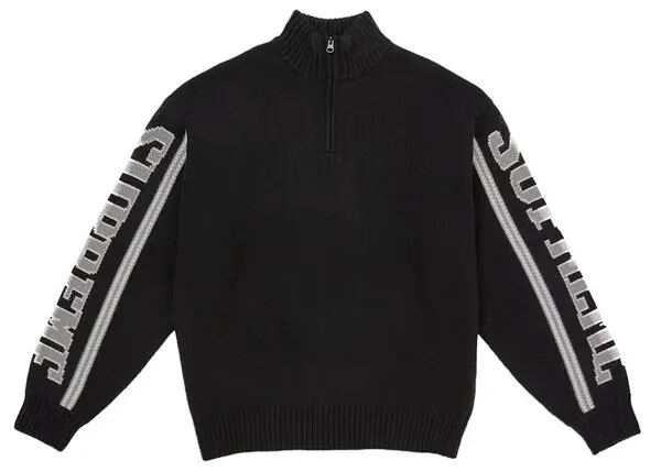 Supreme Jacquard Sleeve Half Zip Sweater