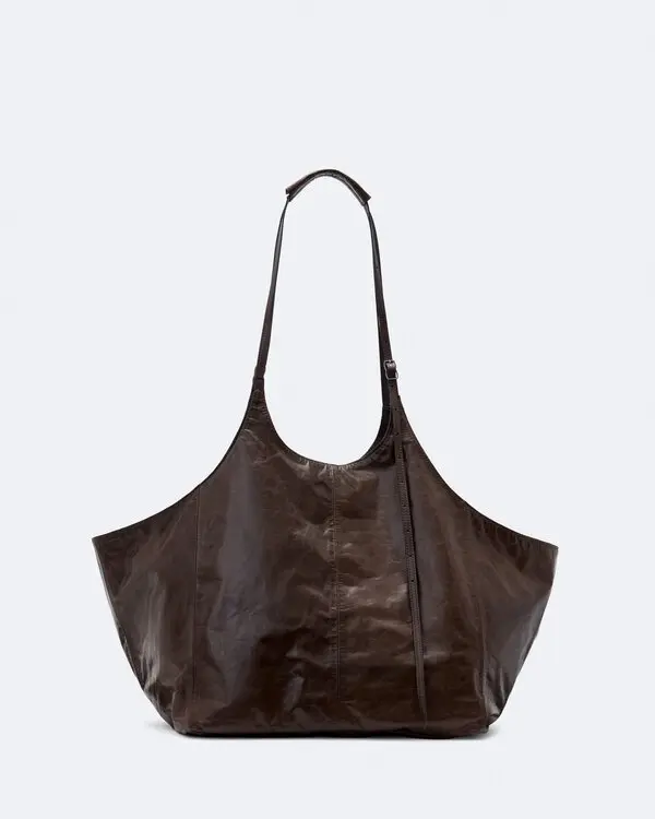 ALLSAINTS Siloh Oversized Leather Tote Bag