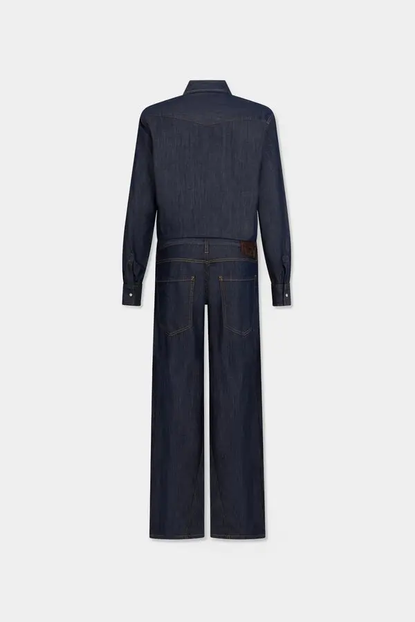 Dsquared2 Dark Shirting Rinse Jean Jumpsuit