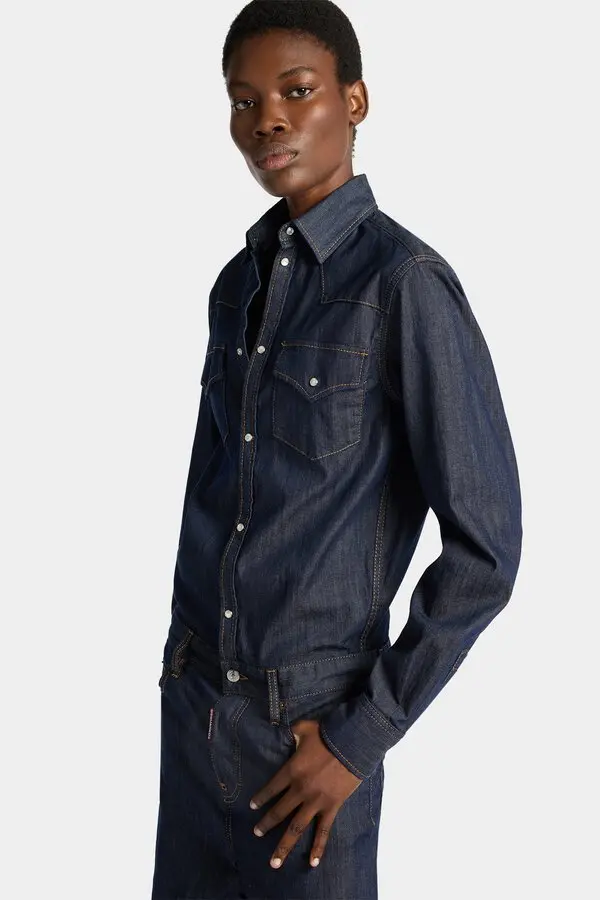 Dsquared2 Dark Shirting Rinse Jean Jumpsuit