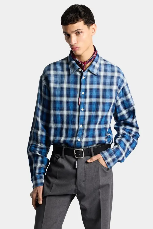 Dsquared2 Classic Check Dropped Shoulder Shirt