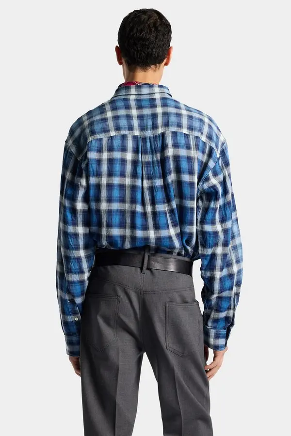 Dsquared2 Classic Check Dropped Shoulder Shirt