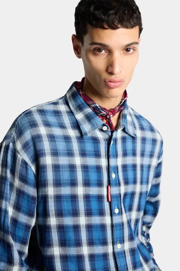 Dsquared2 Classic Check Dropped Shoulder Shirt