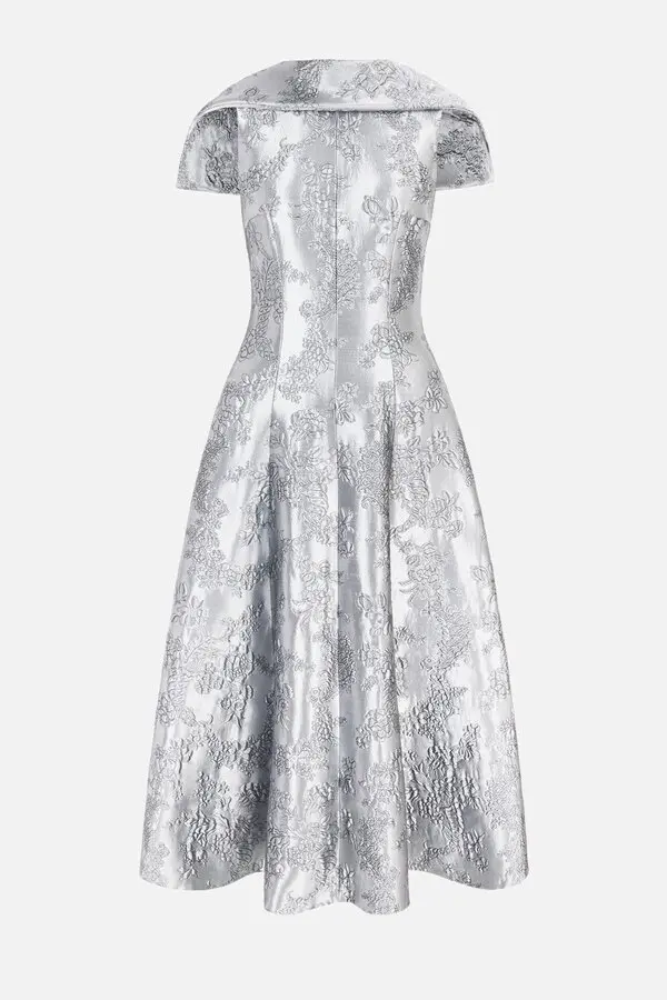 EMILIA WICKSTEAD Harlow Dress In Metallic Cloque