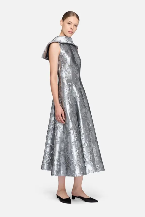 EMILIA WICKSTEAD Harlow Dress In Metallic Cloque