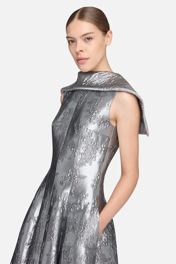 EMILIA WICKSTEAD Harlow Dress In Metallic Cloque