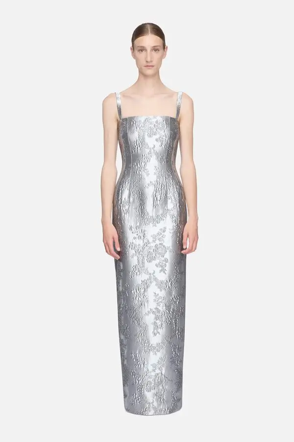EMILIA WICKSTEAD Regina Dress In Metallic Cloque