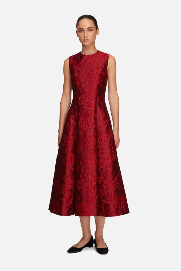 EMILIA WICKSTEAD Mara Dress In Floral Cloque