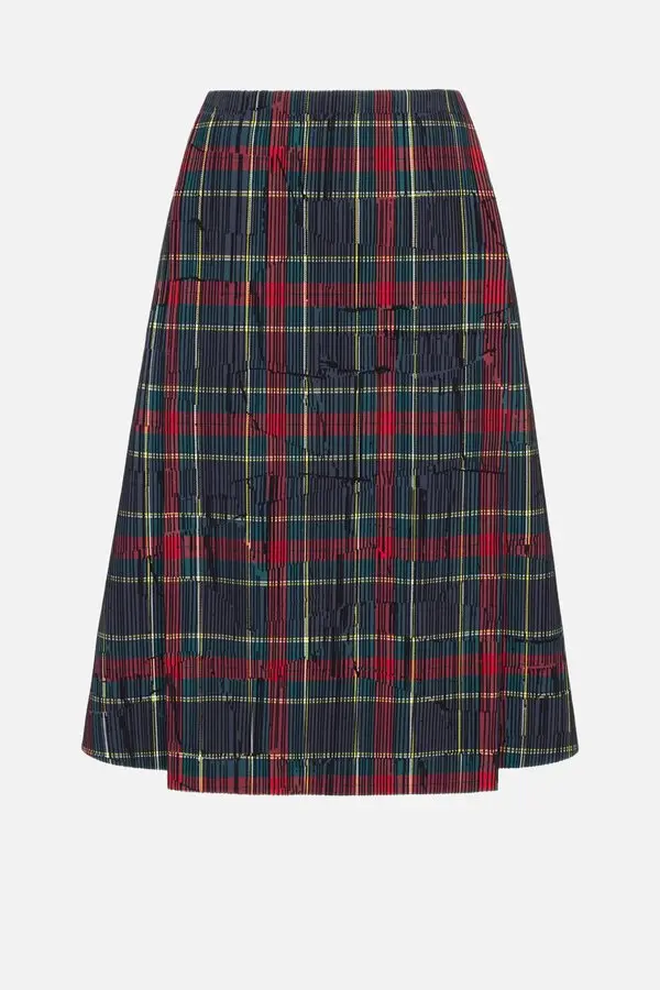 EMILIA WICKSTEAD Ifsa Skirt In & Green Flocked Check