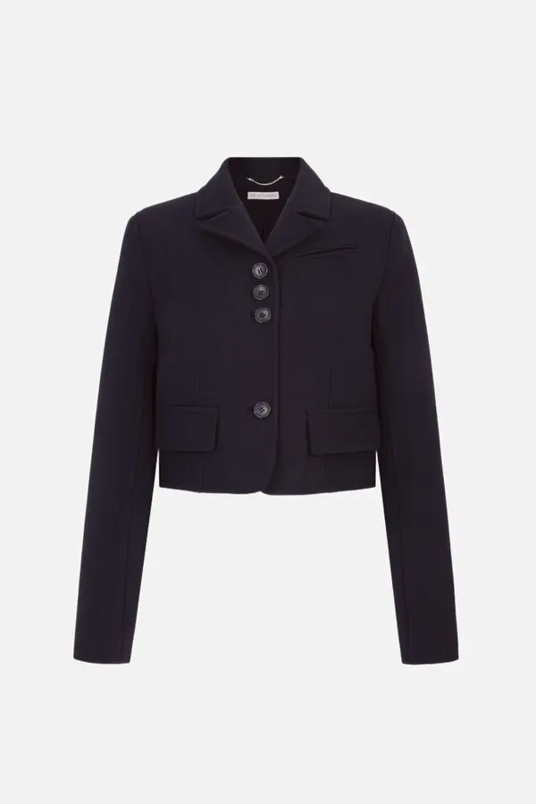EMILIA WICKSTEAD Chapel Jacket In Birdseye Suiting - Black