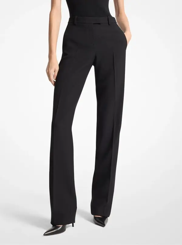 Michael Kors Double Crepe Sablé Tuxedo Trousers In Size By