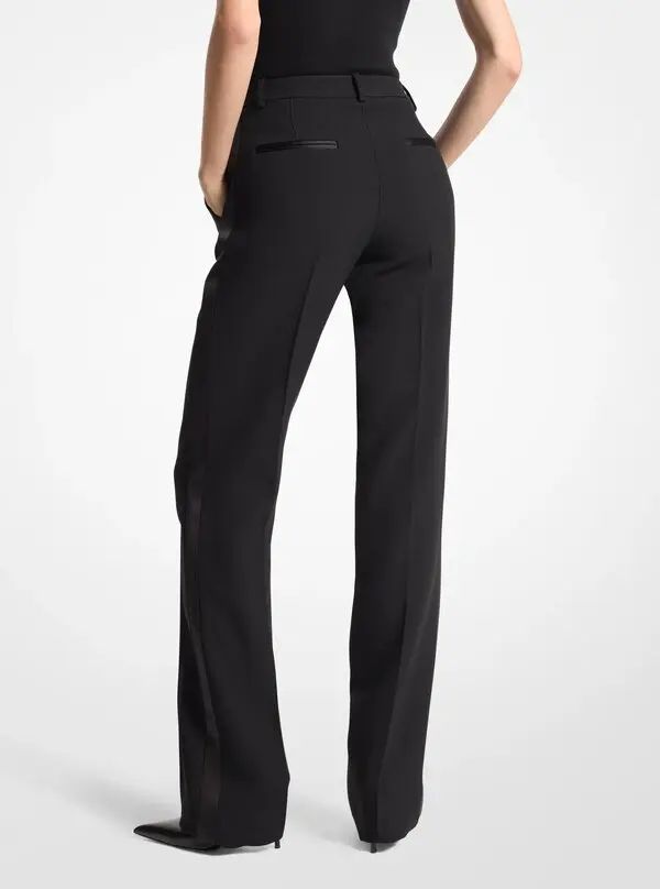 Michael Kors Double Crepe Sablé Tuxedo Trousers In Size By