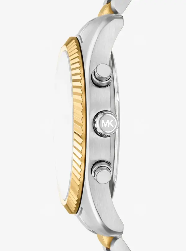 Michael Kors Oversized Lexington Two-tone Watch In By