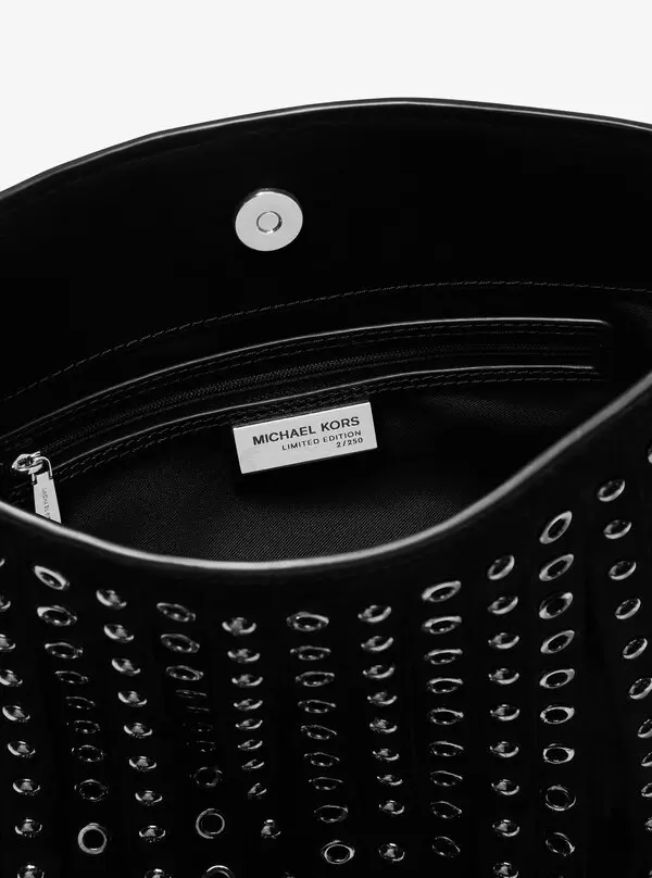 Michael Kors Nolita Small Studded Fringed Suede Messenger Bag In By