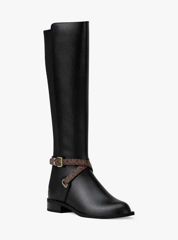 Michael Kors Rachel Signature Logo Trim Boot In Size By