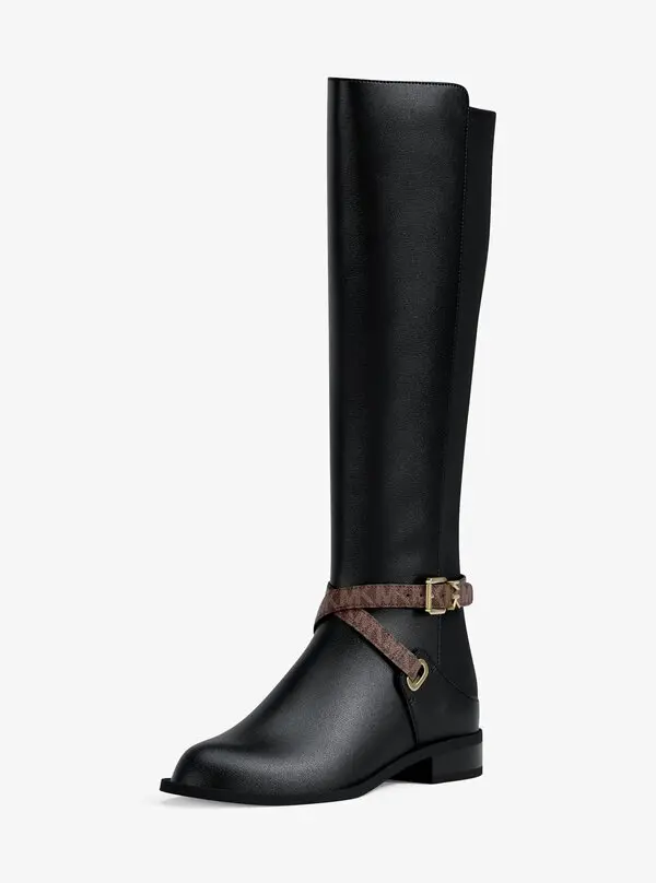 Michael Kors Rachel Signature Logo Trim Boot In Size By