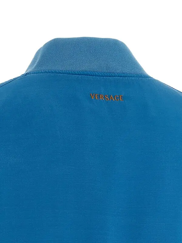 Versace Silk Poplin Blouson - Blue