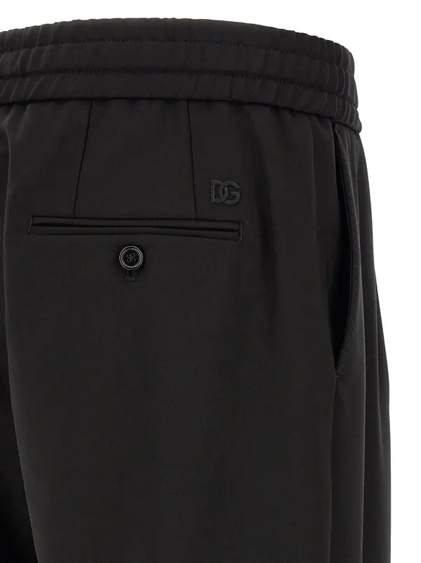 Dolce & Gabbana Wool Gabardine Joggers