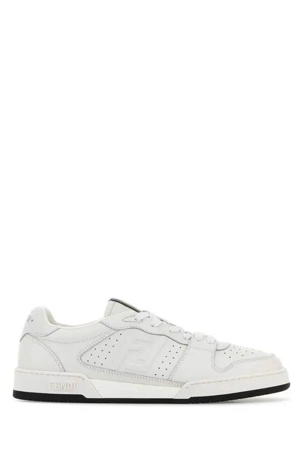 Fendi Leather Match Sneakers - White