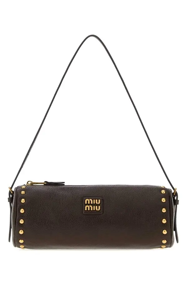Miu Miu Dark Leather Handbag - Brown