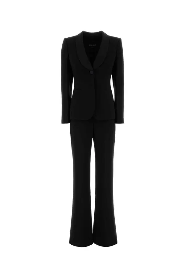 Giorgio Armani Crepe Tailleur - Black