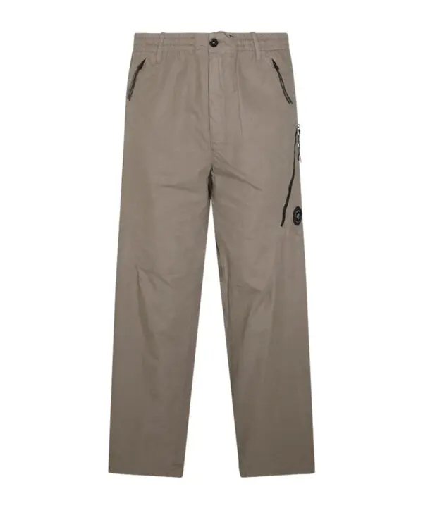 C.P. COMPANY Lens-detail Straight-leg Trousers - Gray