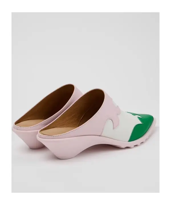 Camper Color-block High-heeled Mules - Multi-color
