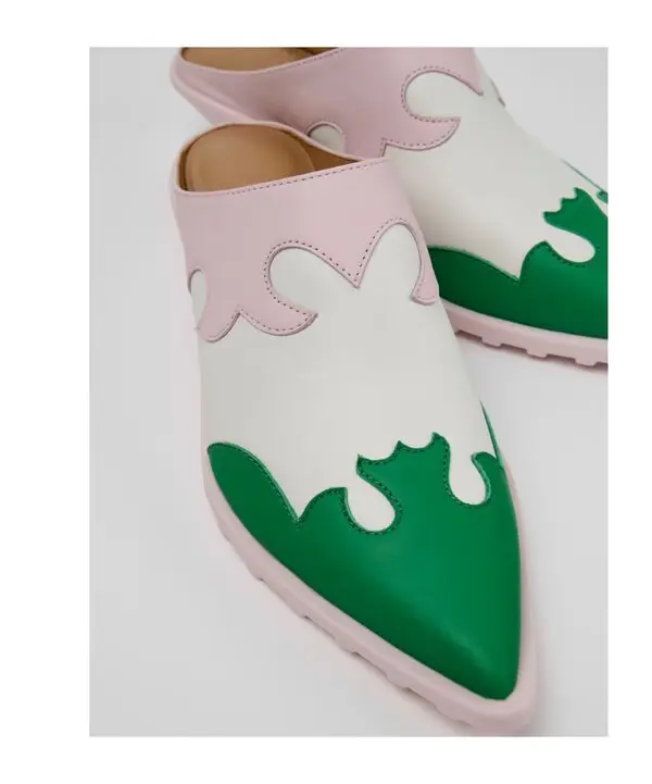 Camper Color-block High-heeled Mules - Multi-color