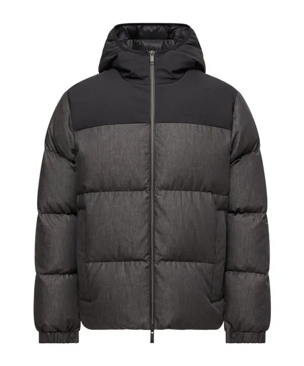 Moncler Oulojoki Hooded Mid-length Down Jacket - Black