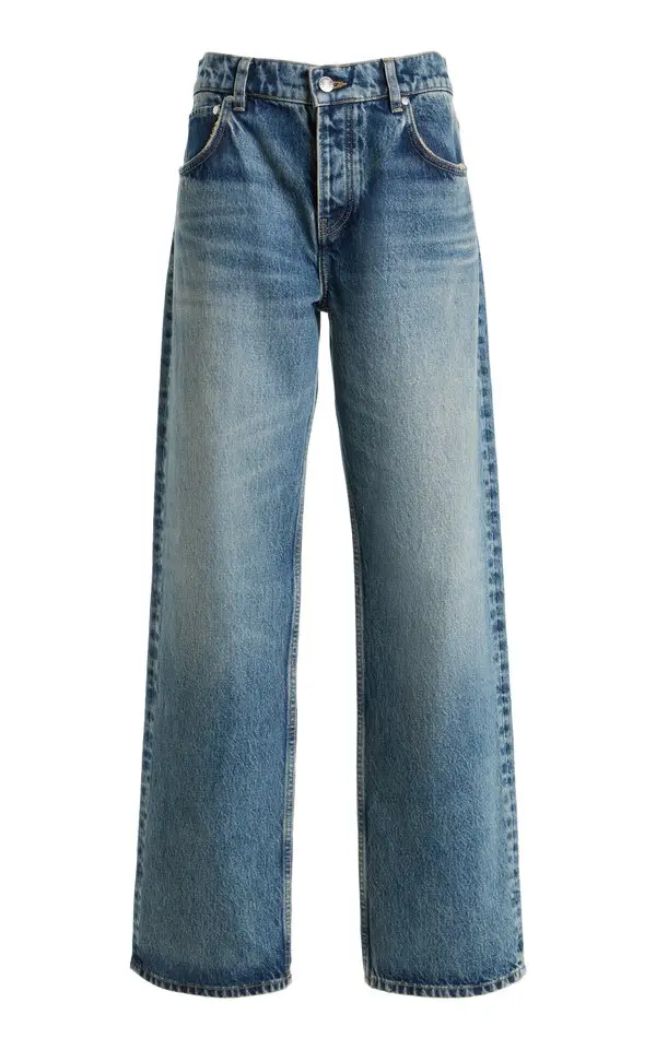 EB DENIM Baggy Rigid Mid-rise Wide-leg Jeans - Medium Wash
