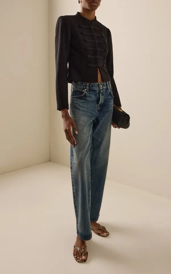 EB DENIM Baggy Rigid Mid-rise Wide-leg Jeans
