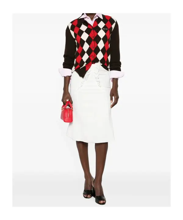SHUSHU/TONG Ruffle-trimmed Flared Skirt