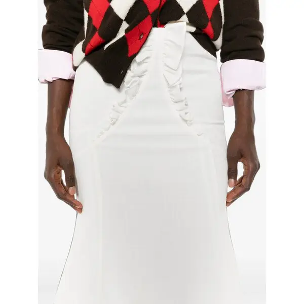 SHUSHU/TONG Ruffle-trimmed Flared Skirt