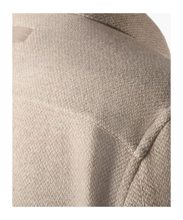 Zegna Suede Trim Patterned Shirt - Light Beige