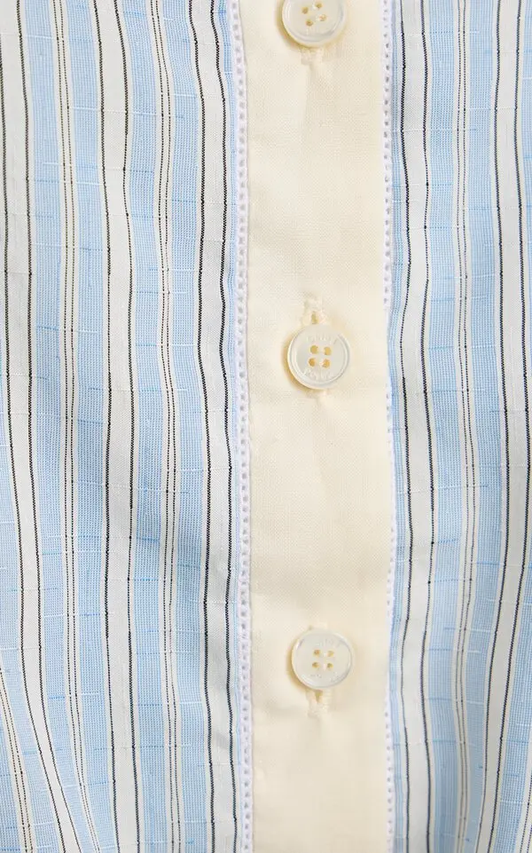Chloé Lace-trimmed Silk Top - Blue