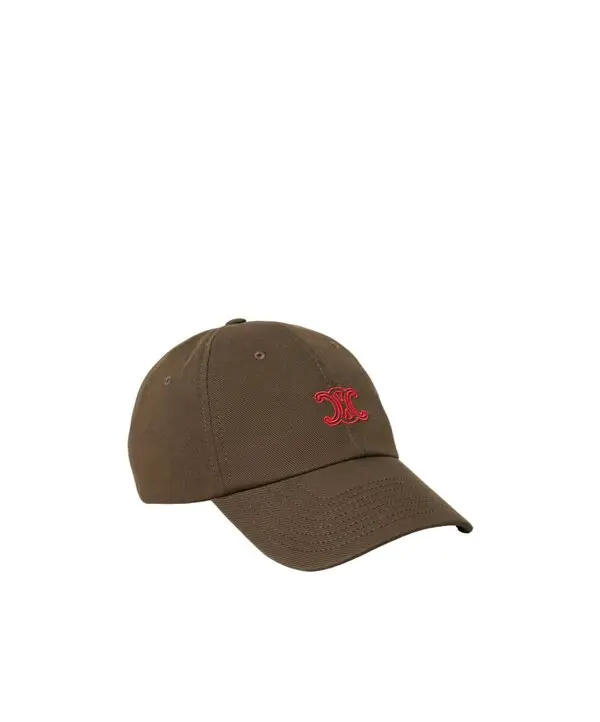Celine Triomphe Richelieu Cap In Light Cotton Twill