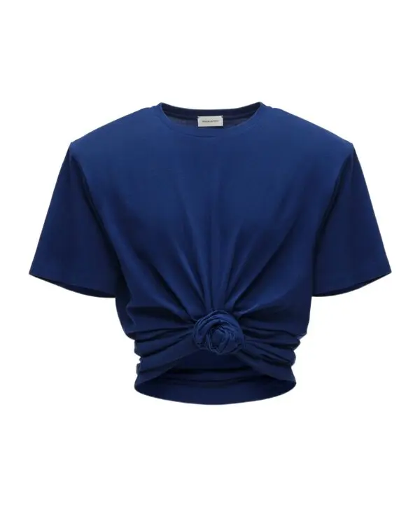 Magda Butrym Knotted T-shirt - Navy