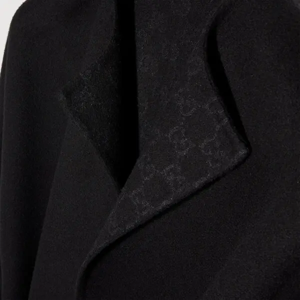 Gucci Long Coat With Gg Inside