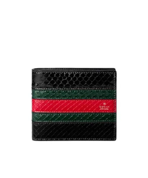 Gucci Web Trademark Bi-fold Wallet - Black