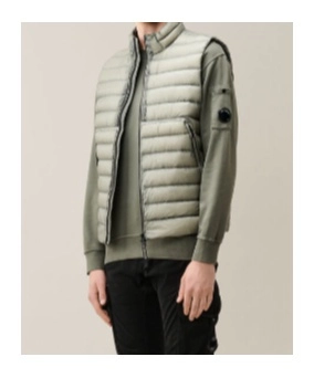 C.P. COMPANY D.d. Shell Lens Down Gilet - Flint Grey