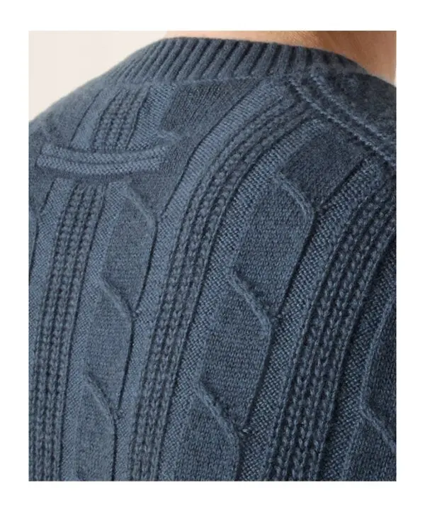 Zegna Melange Oasi Cashmere Crewneck - Light Blue