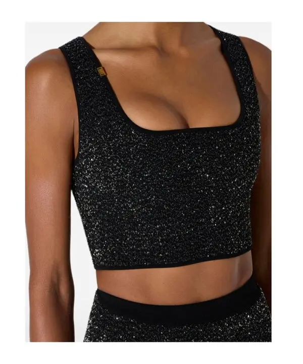 Elisabetta Franchi Knit Top With Sequins