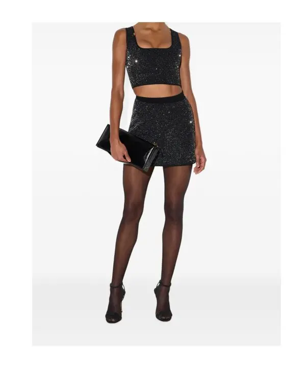 Elisabetta Franchi Knit Top With Sequins
