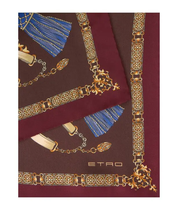 Etro Silk Scarf With Charm Motif