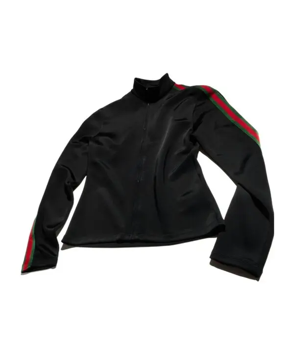 Gucci Viscose Jersey Zip Jacket With Web