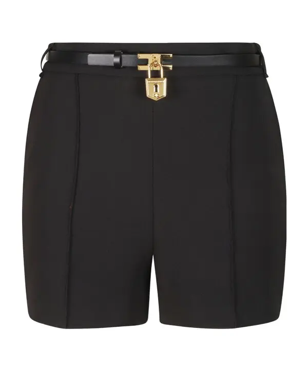 Elisabetta Franchi Crepe Shorts With A Belt